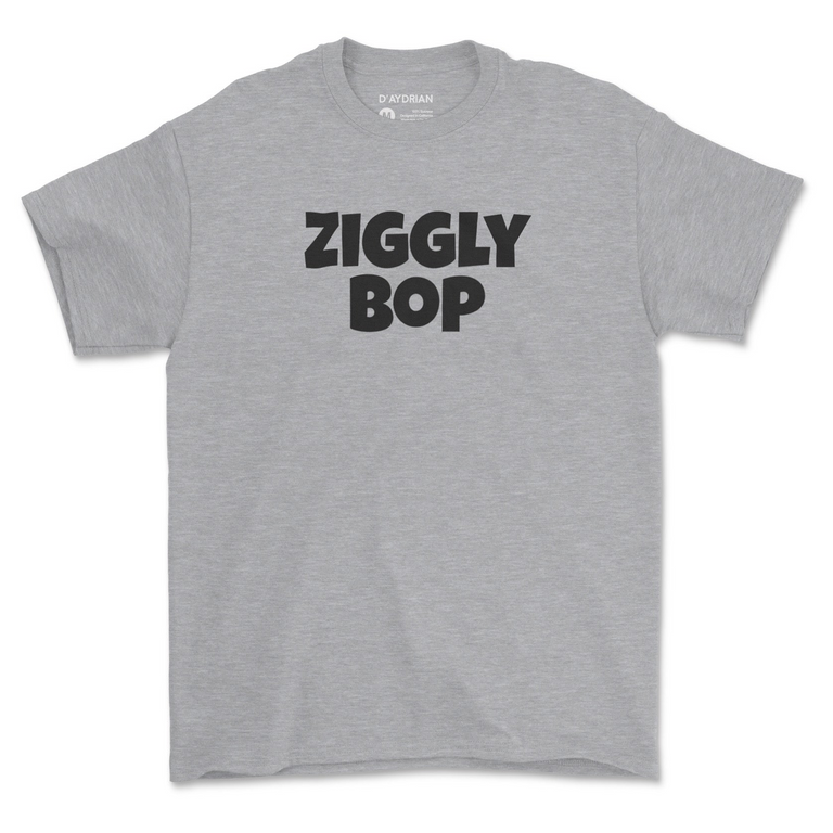 Ziggly Bop Grey Tee – Official Merch by D'Aydrian Harding
