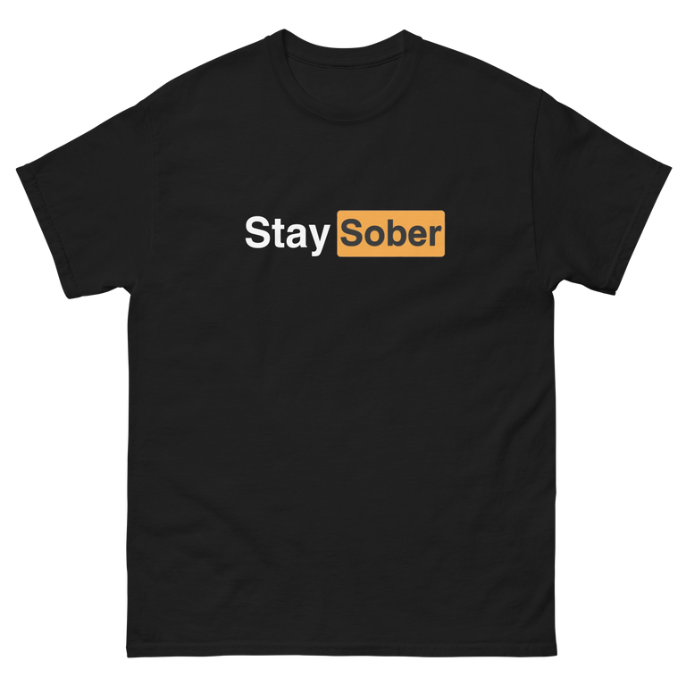 Stay Sober Black Tee – Official Merch by D'Aydrian Harding